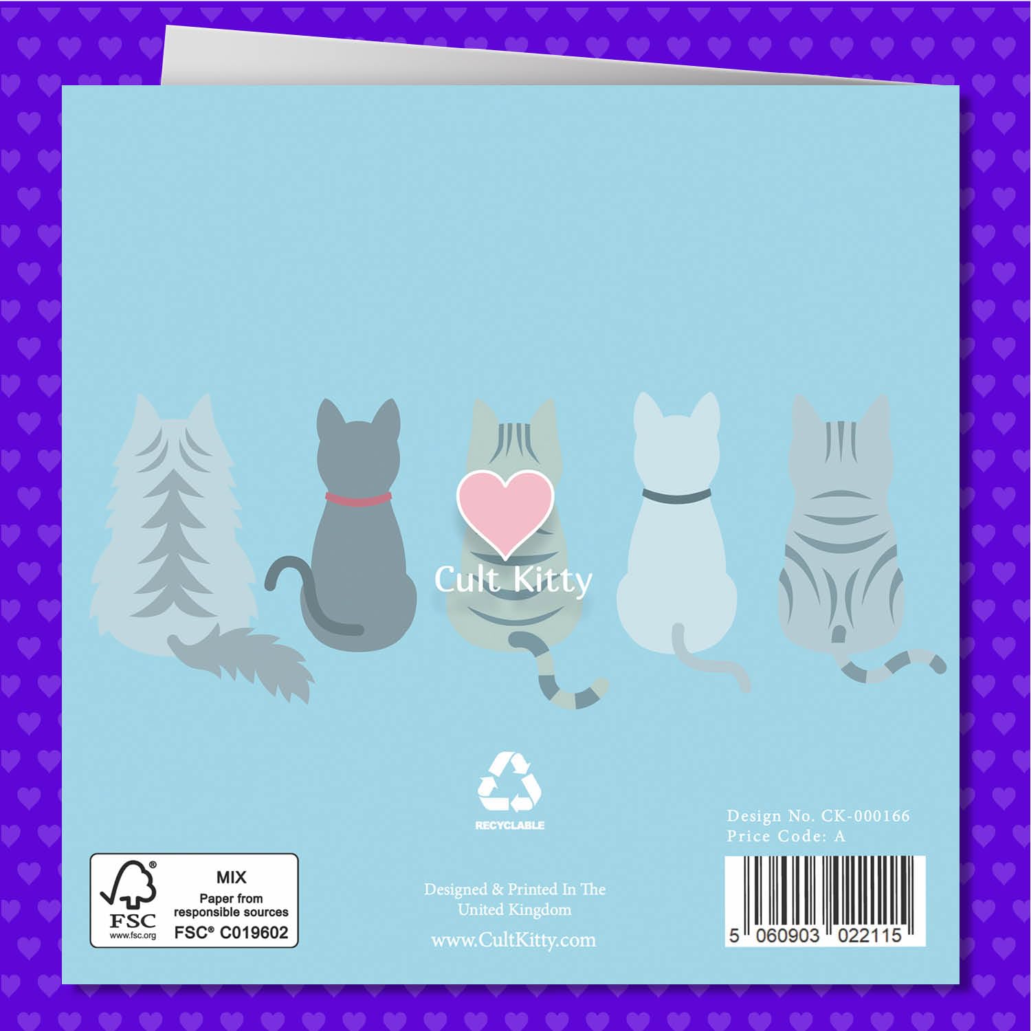 Cult Kitty - 4 Out Of 5 Cats - Joke Happy Birthday Cards For Him - Funny Birthday Card For Her - Funny Birthday Cards For Men - Funny Birthday Cards For Women - Birthday Card Cat - Cat Birthday Card