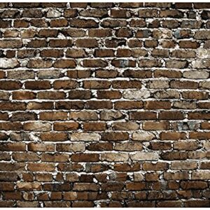 YYNXSY 7x5FT Brown Brick Wall Background Brick Background Large Fabric Brick Photo Background Baby Shower Birthday Party Wedding Graduation Home Decoration Photo Booth Props Banner YY-5