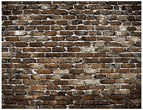 YYNXSY 7x5FT Brown Brick Wall Background Brick Background Large Fabric Brick Photo Background Baby Shower Birthday Party Wedding Graduation Home Decoration Photo Booth Props Banner YY-5