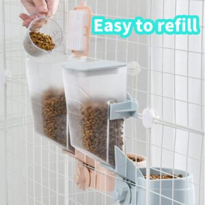 Oncpcare 1L Hanging Small Animal Feeder with Lid Small Animal Feed Box, Automatic Pet Feeder, Great for Rabbits, Ferrets, Cats, Birds and Other Small Animals1