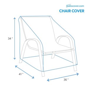 Patio Large Outdoor Chair Cover - Outdoor Patio Chair Washable - Heavy Duty Furniture 41x36x34 Inch Combo Cover