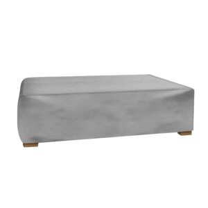 large slim outdoor ottoman or coffee table cover - outdoor square table covers - patio ottoman washable - heavy duty furniture 50x26x20 grey