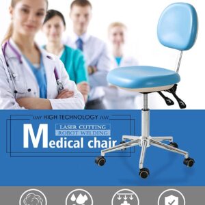 Standard Dental Mobile Chair Doctor's Stool PU Leather Dentist Chair Swivel Work Chair