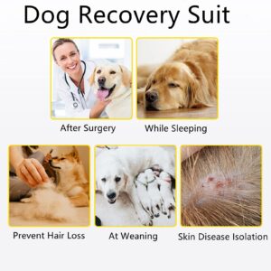 Dog Recovery Suit Dog Onesie for Surgery Recovery, Dog Surgery Recovery Suit for Small Medium Dogs, E-Collar Alternative After Surgery Wear Anti Licking Abdominal Wounds Pet Surgery Recovery Suit