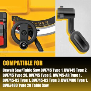 HASMX 5140117-78 Replacement Table Saw Bevel Handle for Dewalt DW745, DWE7480, Part Numbers 5140117-78, 5140032-55, 514011778, 514003255 (1-Pack)