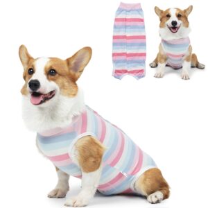 dog recovery suit dog onesie for surgery recovery, dog surgery recovery suit for small medium dogs, e-collar alternative after surgery wear anti licking abdominal wounds pet surgery recovery suit