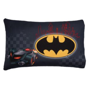 franco kids bedding super soft microfiber pillowcase, 20 in x 30 in, batman