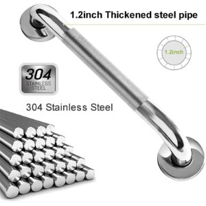 CHLDDHC Bath Grip Bar with Non-Slip Grip, Heavy Duty Stainless Steel Shower Safety Handle for WC, Bathroom, Kitchen, Stairway, Comes with Fixing Screws