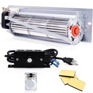 hiorucet fk24 fireplace blower fan kit for majestic, monessen, temco, vermont castings, northern flame, cfm, rotom hbrb65 r7-rb65. fk24 fireplace blower parts with ball bearing, quiet, high air flow.