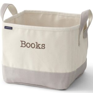 lands' end canvas storage natural/khaki pebble small