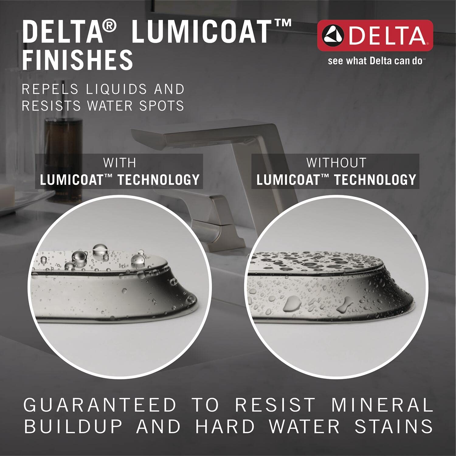 Delta Faucet 699-SS-PR-DST Pivotal Single Hole, Lumicoat Stainless