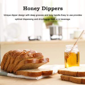 BORDSTRACT 50Pcs Honey Dipper Stick, Wooden Honey Dipper Mini Wooden Honeycomb Sticks, Household Wooden Mini Jam Honey Dipper for Honey Syrup Molasses(10cm)