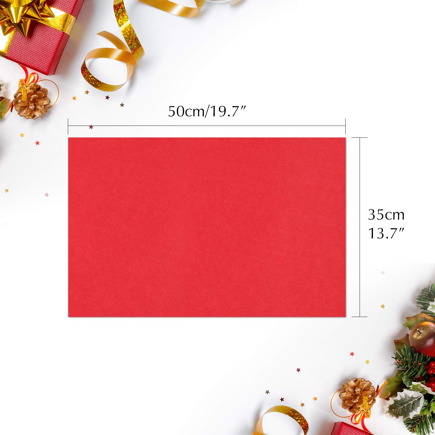 MIAHART 60 Christmas Tissue Paper Sheets 50 * 35cm Christmas Wrapping Paper for DIY and Craft Gift Bags Decorations (Red, Green, and White)