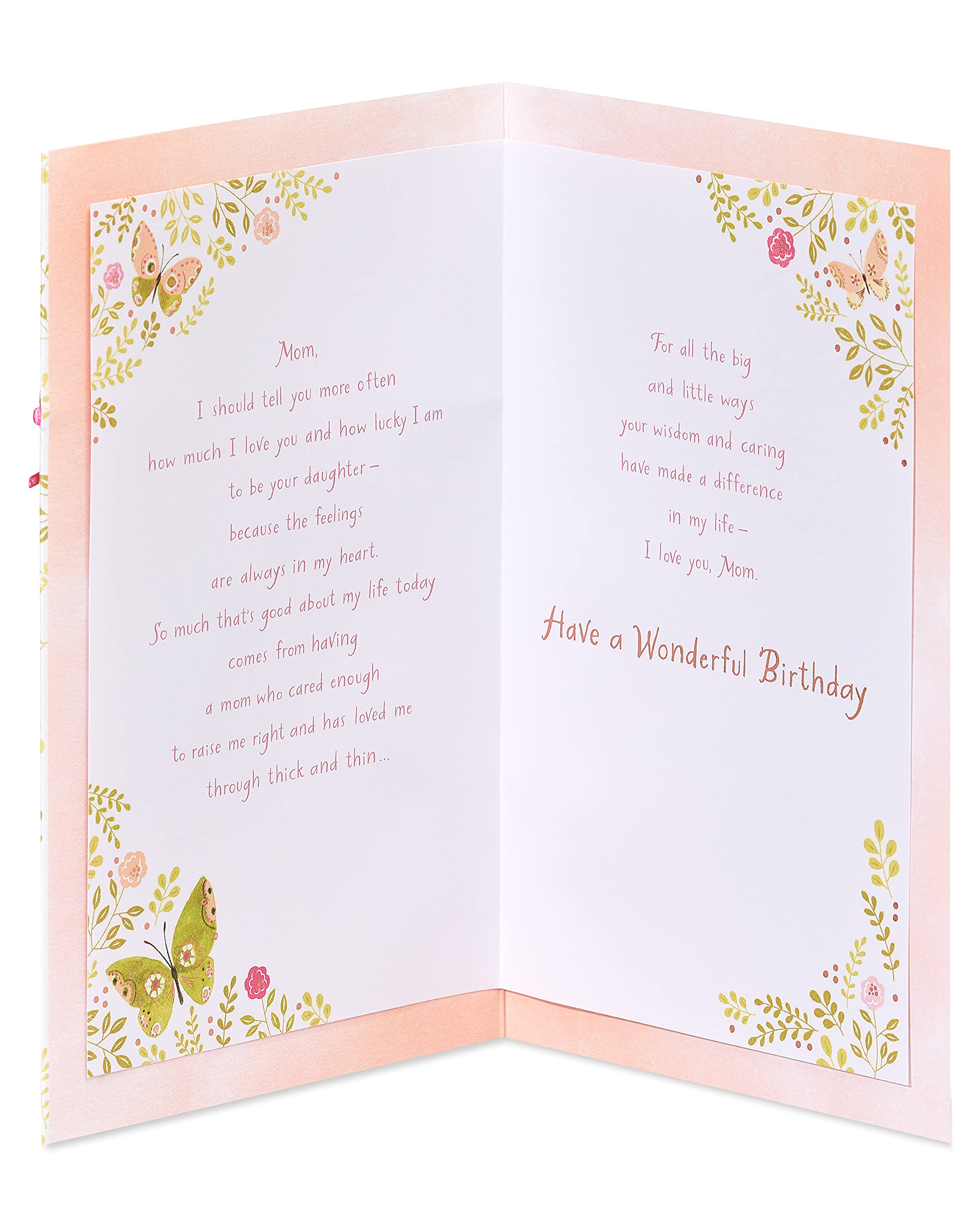 American Greetings Birthday Card for Mom from Daughter (With Love)