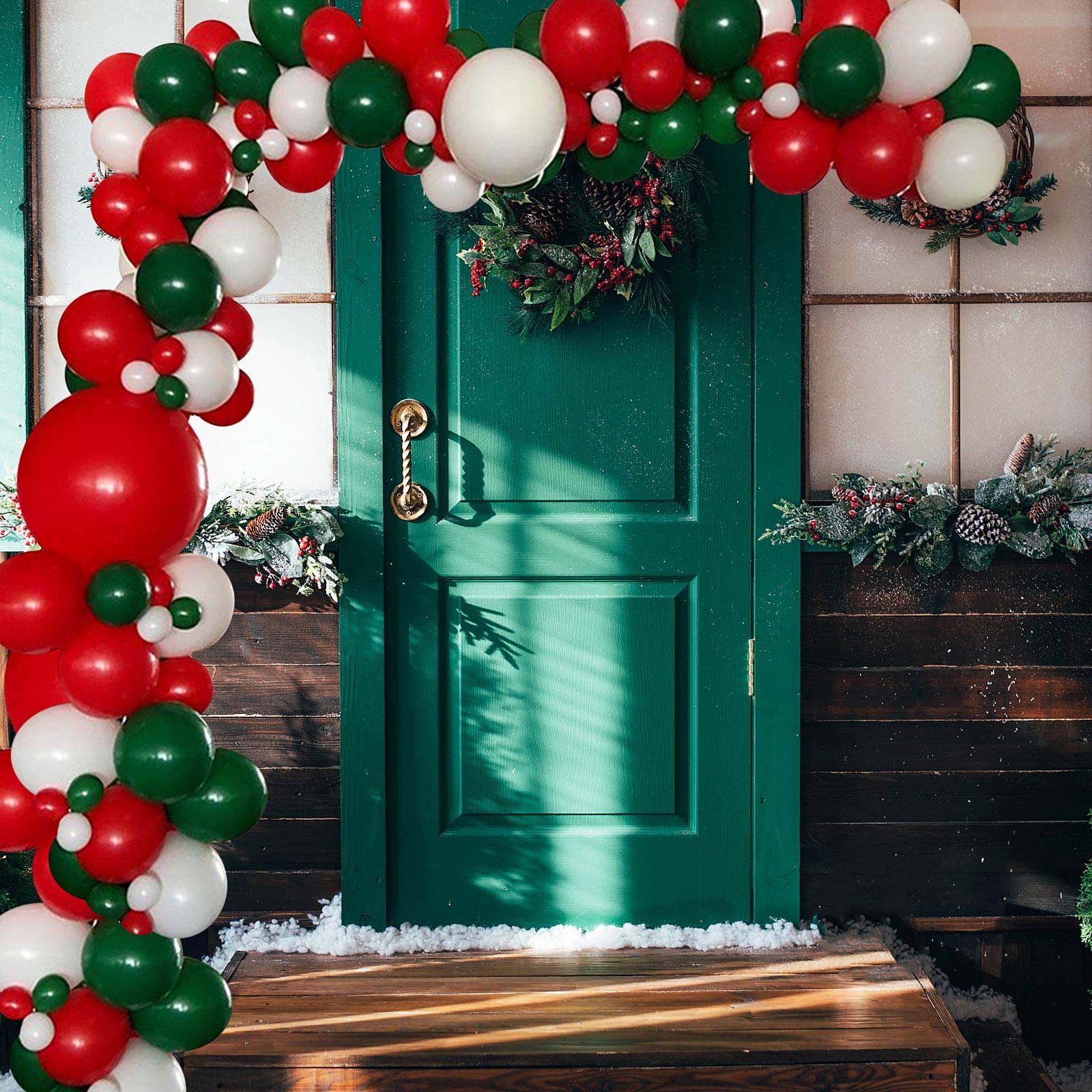 136pcs Red Green White Balloon Garland Arch Kit- 5" 10" 12" 18" Red White Green Balloon for Baby Shower Birthday Christmas Party…