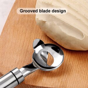 Fdit Kitchen Noodle Knife, Noodle Knife Sturdy Slotted Design Small for Kitchen for Home for Chopping Vegetables for Cutting Dough(Right hand)