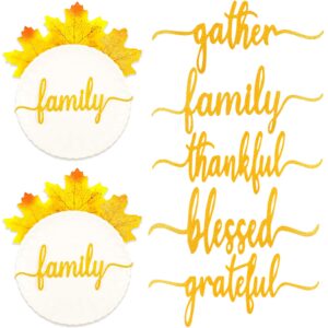 20 pieces thanksgiving plate place cutouts thankful gather grateful blessed family place setting letter place card cutouts table plate paper settings for thanksgiving wedding valentine engagement