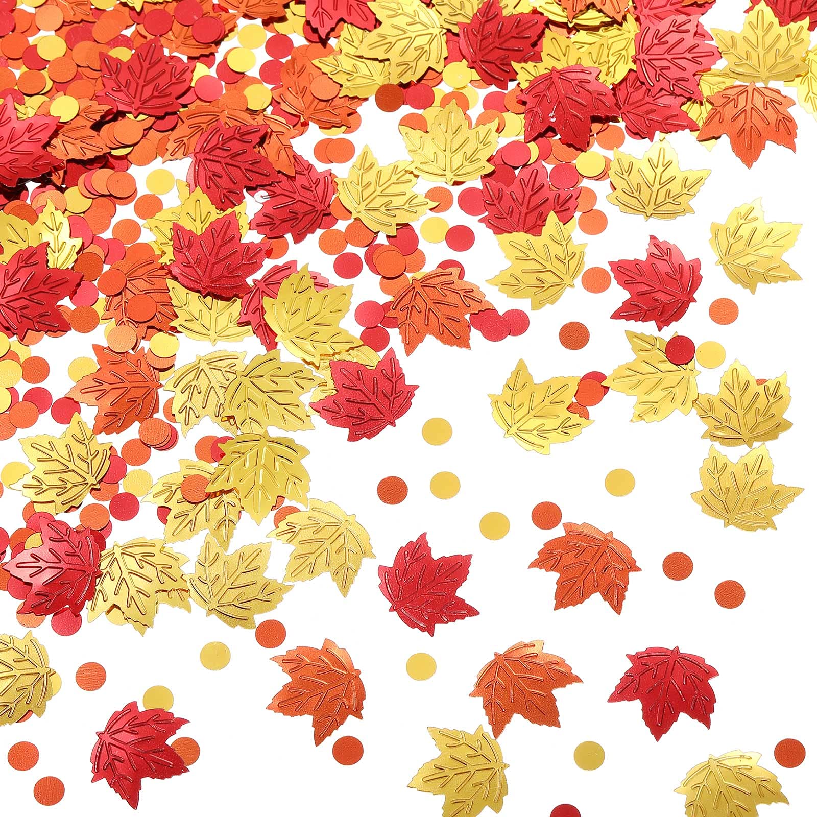 3.5 oz/ 100 g Thanksgiving Fall Confetti Maple Leaf Confetti Foil Metallic Sequins Fall Confetti for Autumn Holiday Thanksgiving Party Supplies