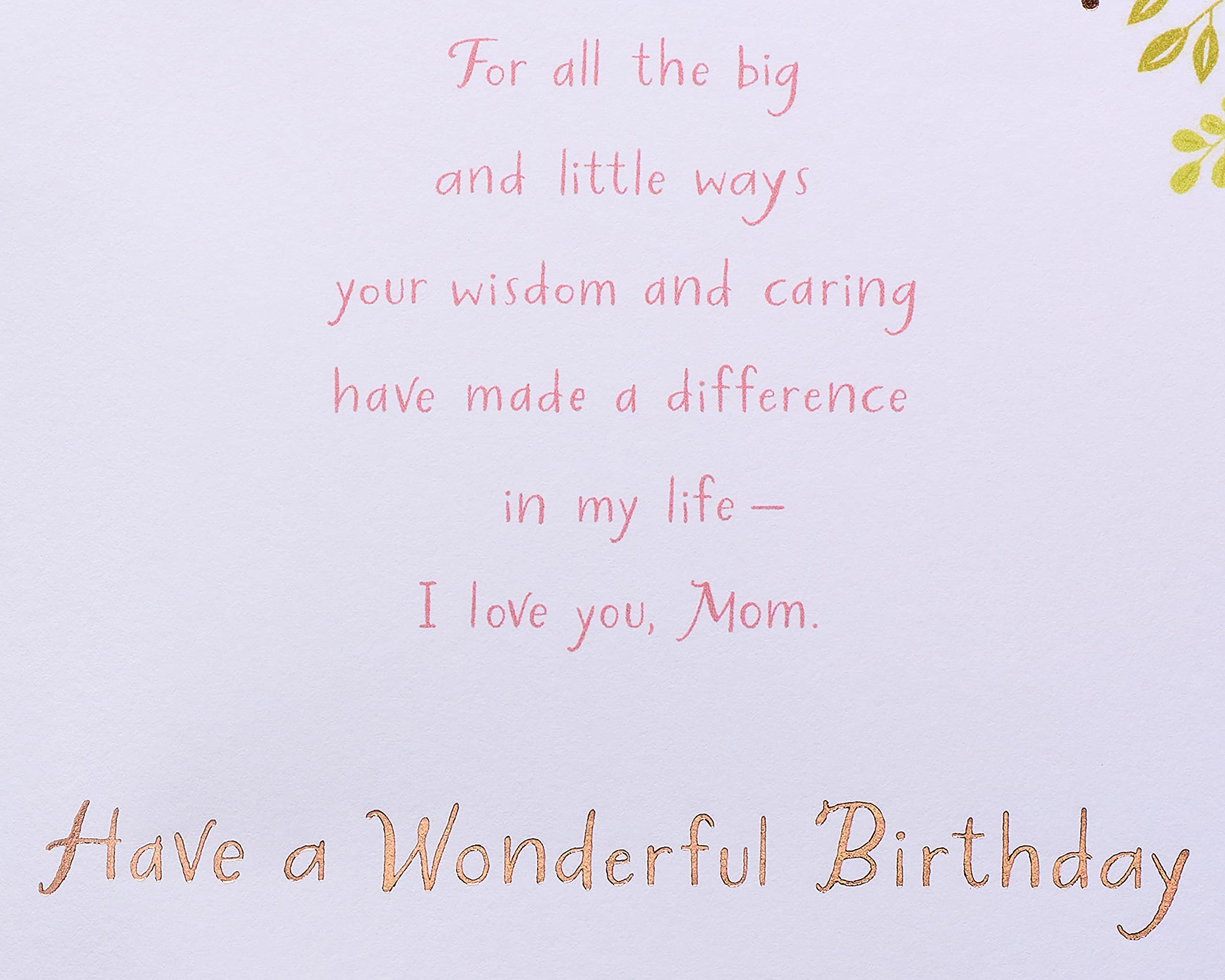 American Greetings Birthday Card for Mom from Daughter (With Love)