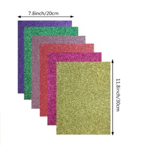 OZXCHIXU 14pcs Shiny Superfine Faux Lather Sheets, PU Glitter Leather Fabric Sheet for DIY Earrings Crafts Hair Bows Christmas Decoration and Jewelry Making, 7.8" x 11.8"