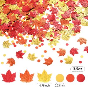 3.5 oz/ 100 g Thanksgiving Fall Confetti Maple Leaf Confetti Foil Metallic Sequins Fall Confetti for Autumn Holiday Thanksgiving Party Supplies