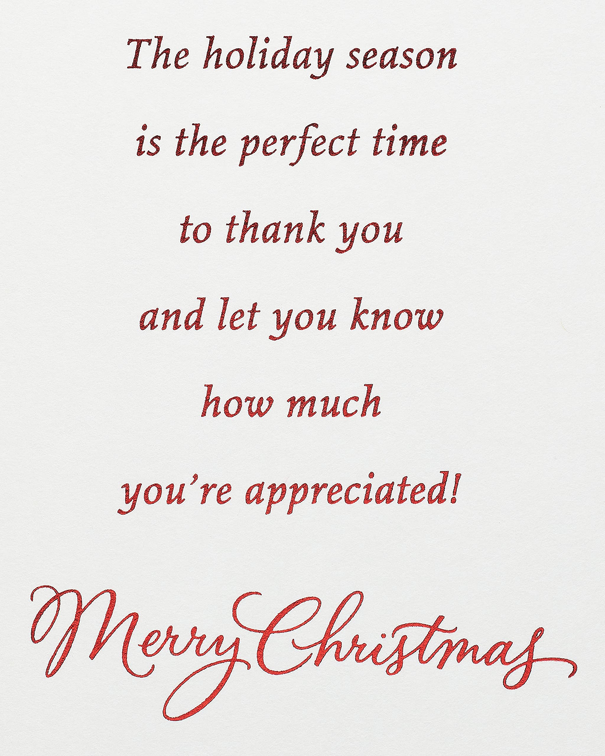 American Greetings Christmas Thank You Card (Perfect Time)