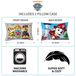 Franco Kids Bedding Super Soft Microfiber Reversible Pillowcase, 20 in x 30 in, Paw Patrol (Prints may vary)