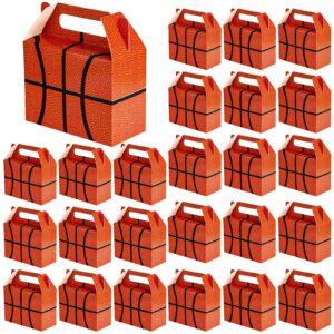 chinco 24 pieces basketball goody box basketball candy bags basketball party decorations basketball gift bags basketball treat boxes basketball party favors boxes for adult birthday theme party