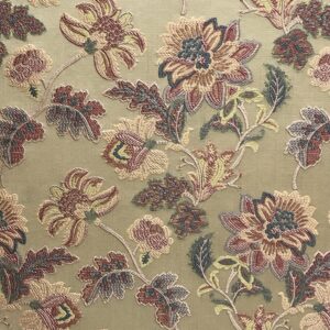 decora furnishings luxurious premium vintage floral design jacquard fabric for upholstery, window treatments and craft - 54 inches width - fabric by the yard (peach)