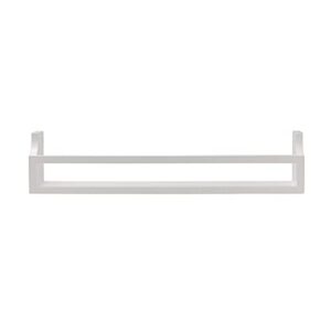 melannco floating curve wall shelves with rail for nursery, bedroom, living room, kitchen, set of 2, white