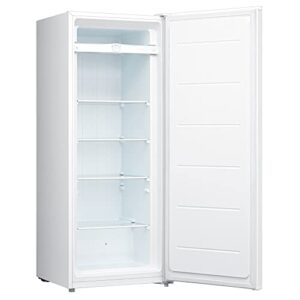 koolatron garage-ready 7.0 cu ft upright freezer low-frost technology premium insulation repositionable shelves pizza compartment reliable compressor cooling ideal basements outbuildings