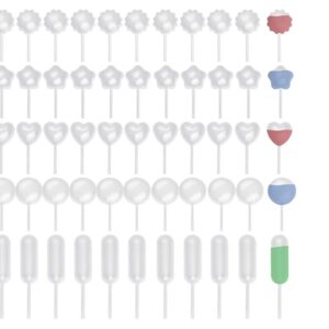 300 Pieces 4ml Cupcake Pipettes, Food Grade Plastic Disposable Pipettes Mini Liquid Injector (300-B)