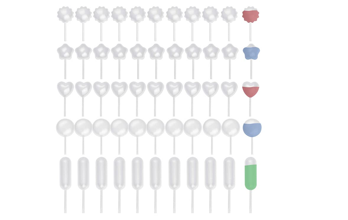 300 Pieces 4ml Cupcake Pipettes, Food Grade Plastic Disposable Pipettes Mini Liquid Injector (300-B)