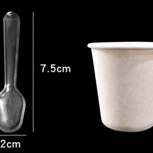 ericotry 500Pcs 7.5cm/3inch Mini Clear Mini Plastic Spoons Disposable Tasting Spoon Scoops for Dessert Ice Cream Appetizer Cake Spices Food Supply