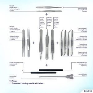 DEXSUR Professional Dissecting Kit Anatomy - 160 Piece Stainless Steel Biology Instruments Set for Medical & Veterinary Training