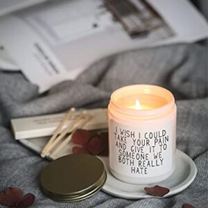 Get Well Soon Gifts for Women, Take Your Pain Scented Soy Candle, Feel Better, After Surgery Recovery Gifts for Women, Her, Friends, Vanilla&Lavender Scented Candles with Crystal