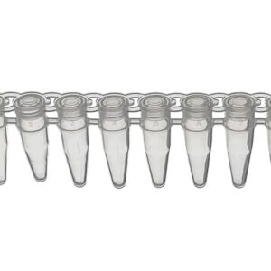 MUHWA 0.2ml PCR Tube with Thin Wall, Strip of 8 Tubes, Flat Caps, 200 strips