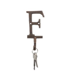 Handcrafted Nautical Decor Rustic Copper Cast Iron Letter F Alphabet Wall Hook 6"