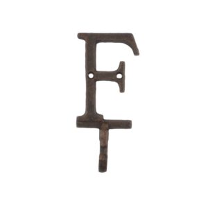 Handcrafted Nautical Decor Rustic Copper Cast Iron Letter F Alphabet Wall Hook 6"