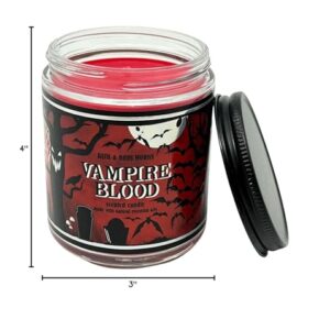 Bath & Body Works 1-Wick Candle w/Essential Oils - 7 oz -Halloween Scent (Vampire Blood) Label Artwork Varies