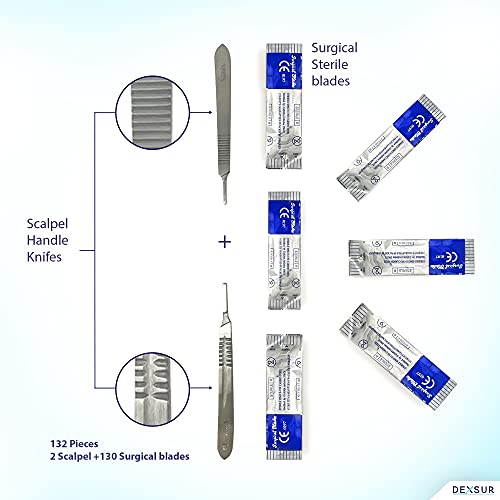 DEXSUR Professional Dissecting Kit Anatomy - 160 Piece Stainless Steel Biology Instruments Set for Medical & Veterinary Training