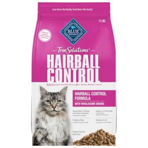 blue buffalo true solutions hairball control natural dry food for adult cats, chicken, 11-lb. bag