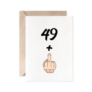 magjuche funny 50th birthday card, 49+1 women or men sweet 50 years old birthday gift joke card