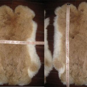 ZSCYD-yingda1992 5pcs Assorted Bulk Craft Grade Natural Rabbit Skins Real Quality Rabbit Pelts Perfect for Decoration, Cat/Dog Toys, Sewing, or Crafting Fur Hide 10" by 14"