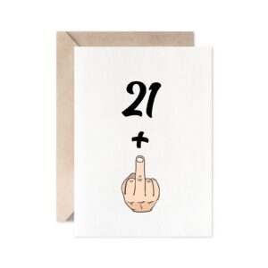 magjuche funny 22nd birthday card, 21+1 women or men sweet 22 years old birthday gift joke card