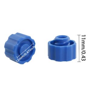 ITROLLE Syringe Luer Lock Cap 100PCS Blue No Needle Luer Lock Caps for Feeding Tubes Lab Supplies