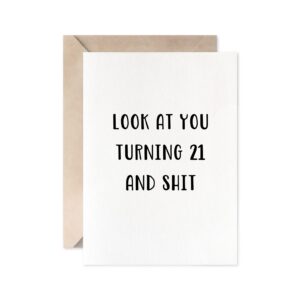 magjuche 21st birthday card funny for her or him, turning 21 birthday card for son, daughter or friend