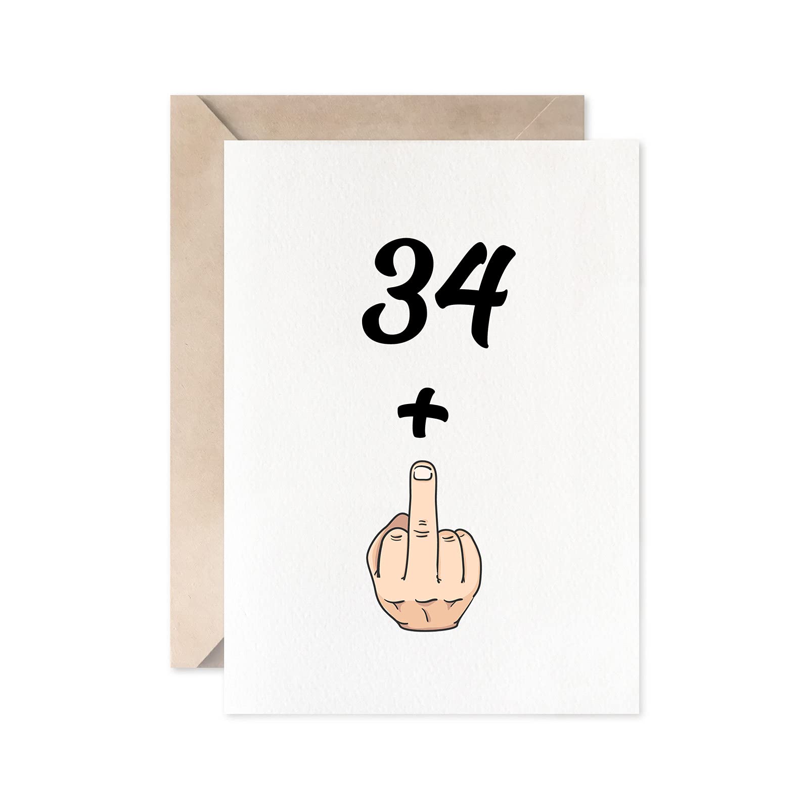 MAGJUCHE Funny 35th Birthday Card, 34+1 women Or Men Sweet 35 Years Old Birthday Gift Joke Card