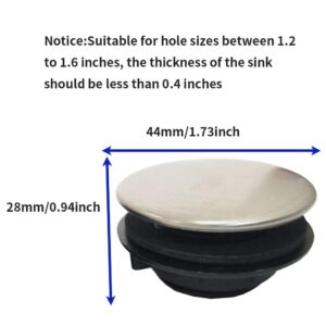 3 Pieces Brushed Stainless Steel Kitchen Faucet Hole Cover Sink Tap Hole Cover Soap Dispenser Cover（1.1 to 1.6 Inch in Diameter）