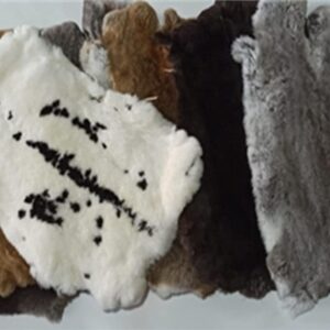 ZSCYD-yingda1992 5pcs Assorted Bulk Craft Grade Natural Rabbit Skins Real Quality Rabbit Pelts Perfect for Decoration, Cat/Dog Toys, Sewing, or Crafting Fur Hide 10" by 14"